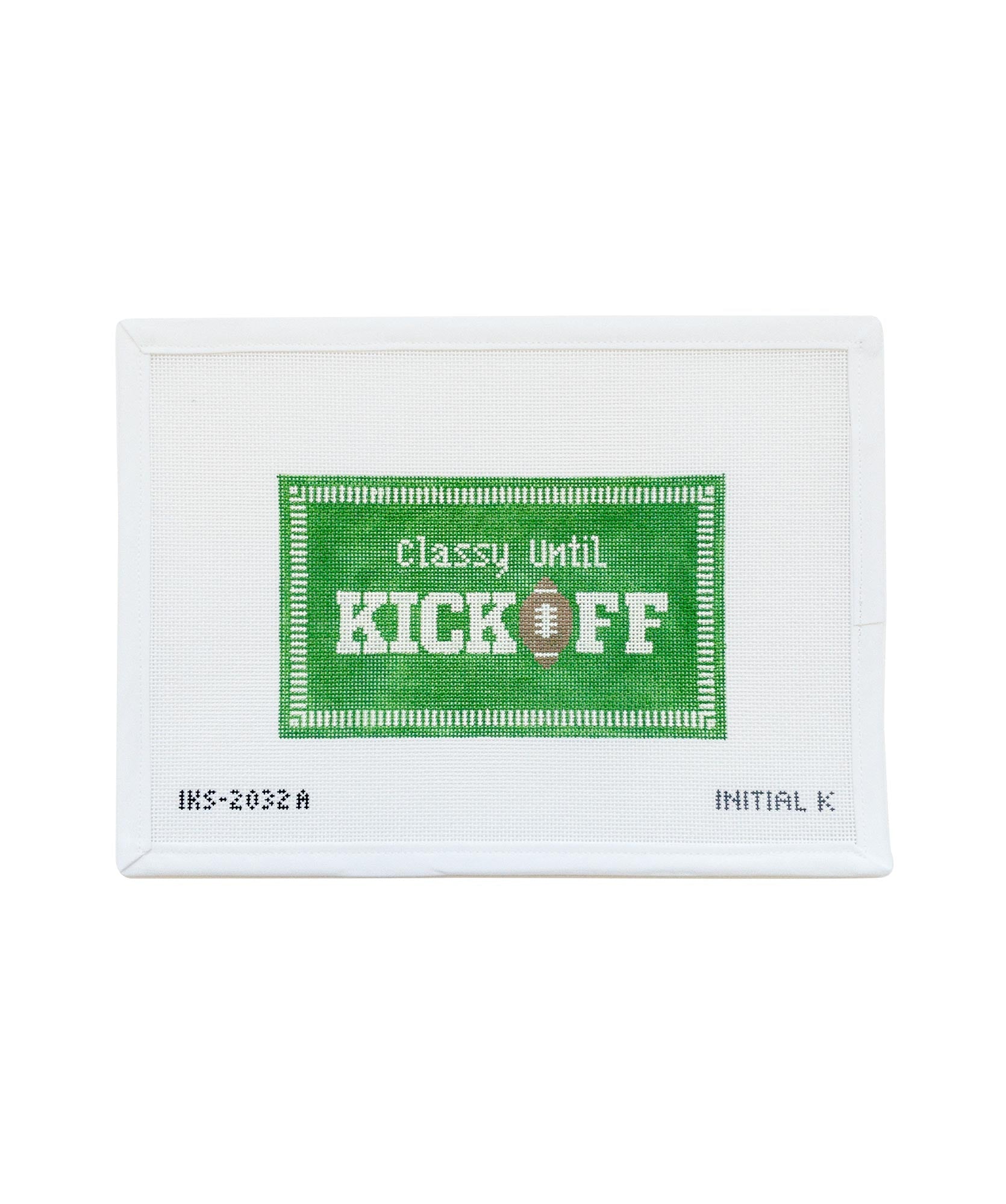 Kickoff Needlepoint Canvas – Initial K Studio