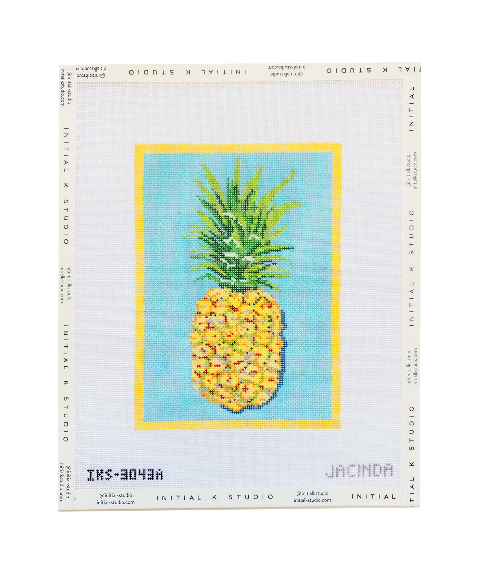 Pineapple Needlepoint Canvas by Jacinda Boneau – Initial K Studio