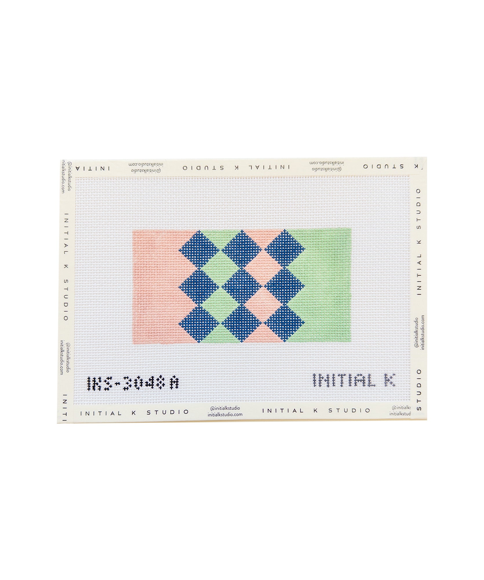 Diamond Springtime Mini Needlepoint Canvas – Initial K Studio