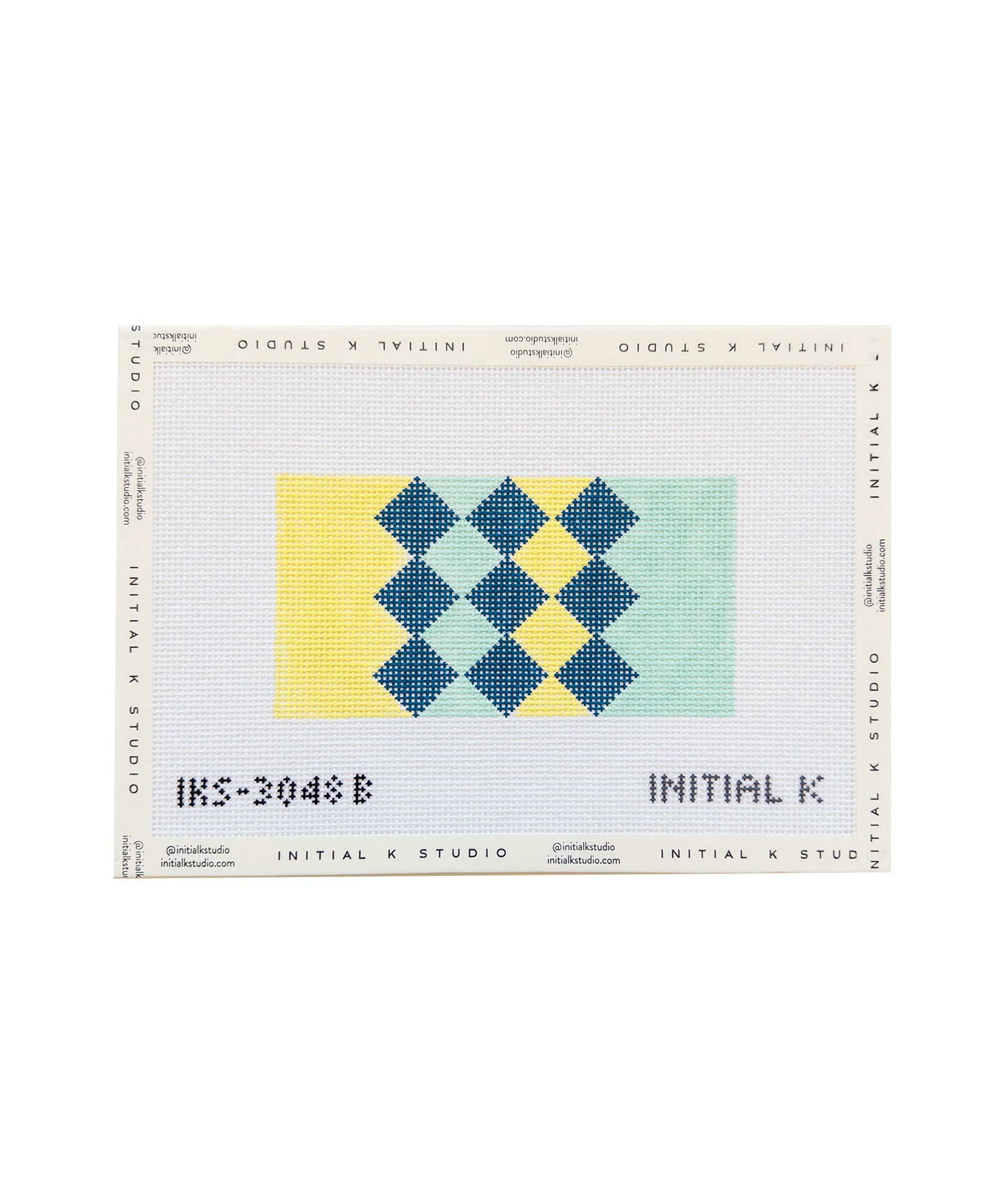 Diamond Tropical Mini Needlepoint Canvas – Initial K Studio