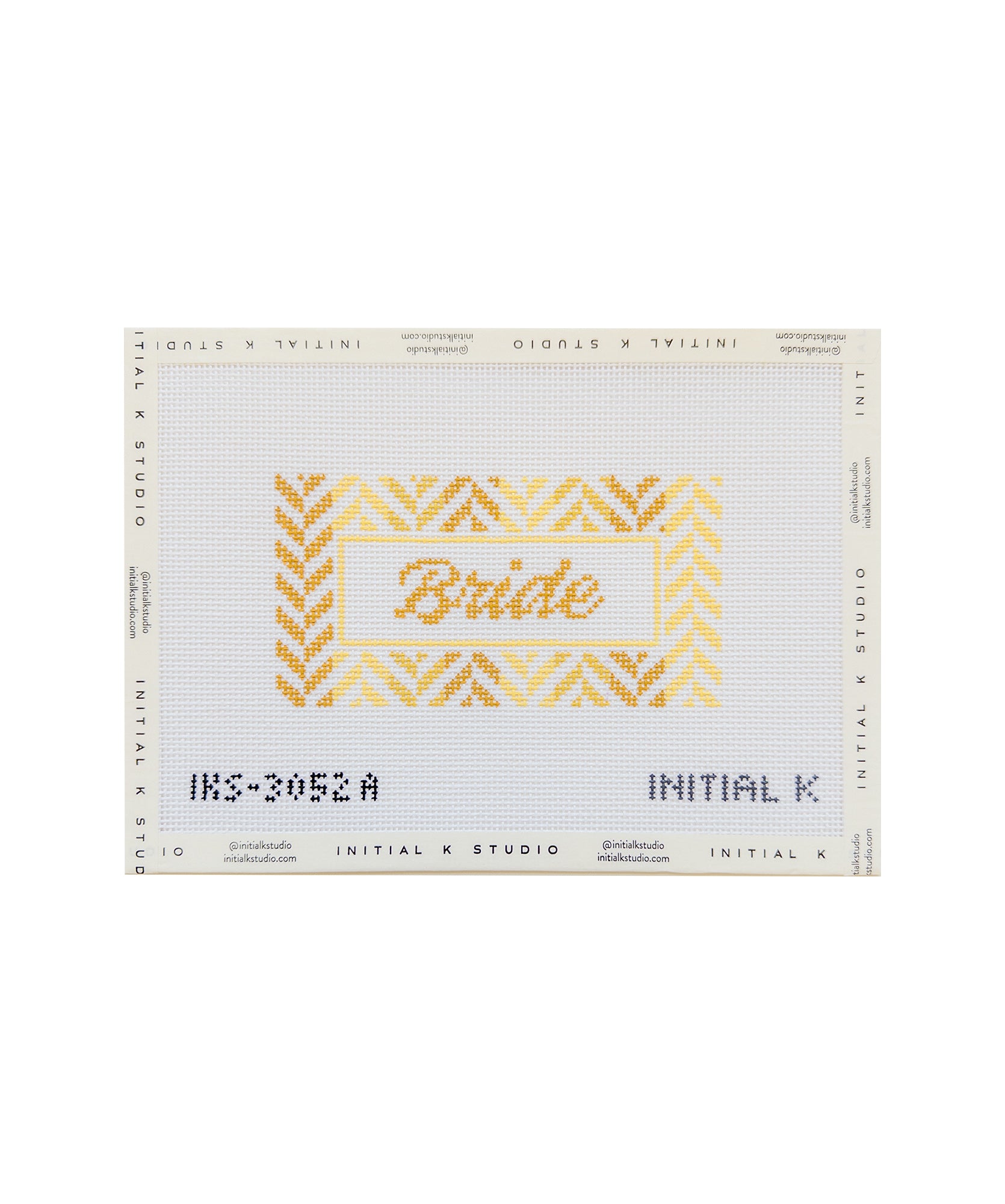 Bride Mini Needlepoint Canvas – Initial K Studio