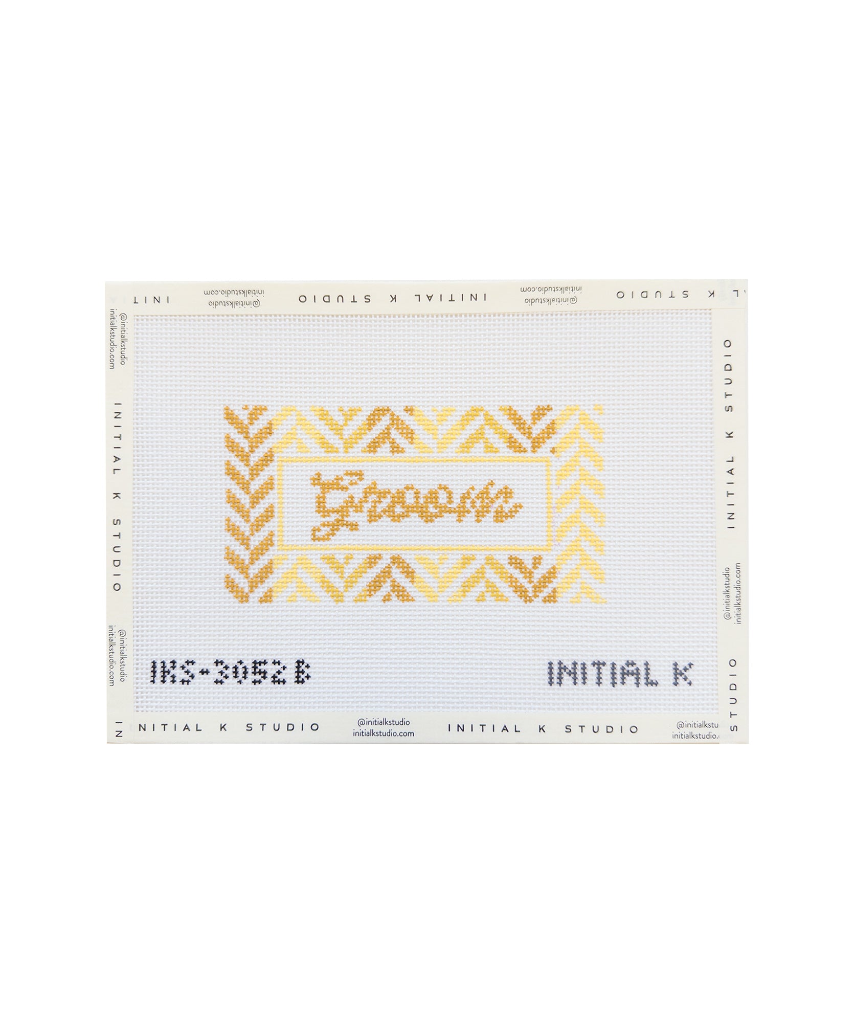 Groom Mini Needlepoint Canvas – Initial K Studio