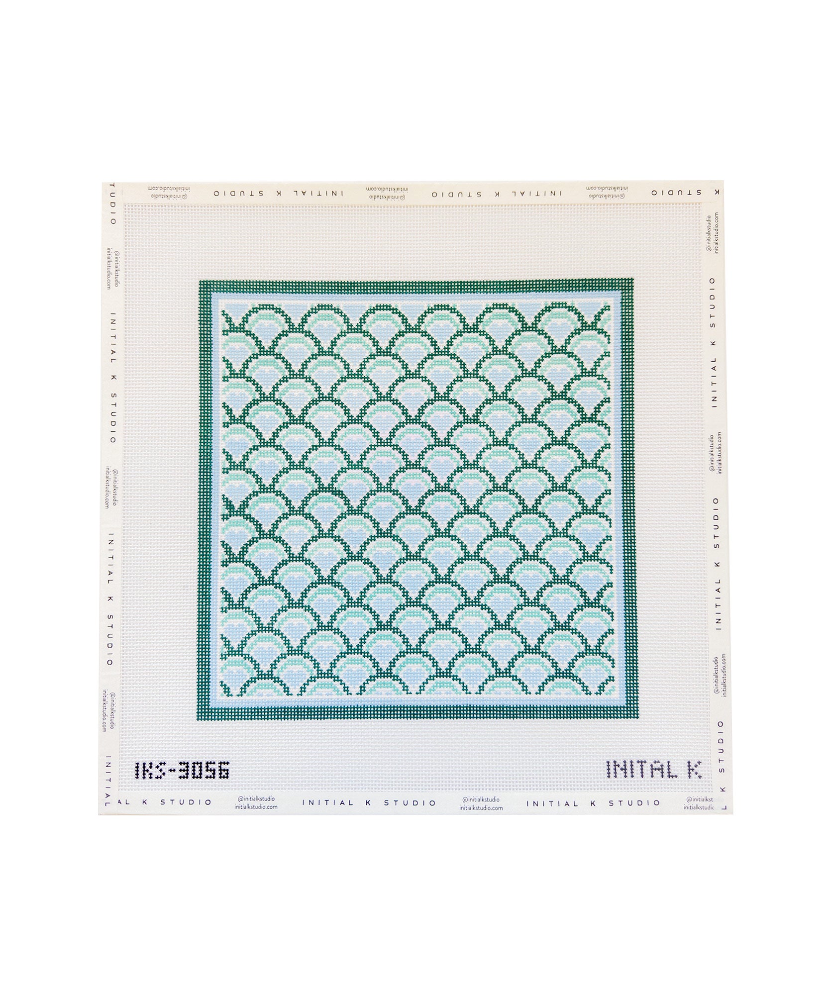Scallop Hearts Needlepoint Canvas – Initial K Studio