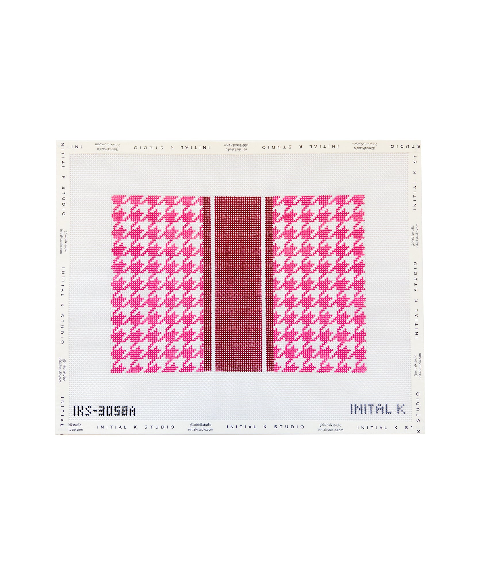 Houndstooth Clutch Pink Needlepoint Clutch – Initial K Studio
