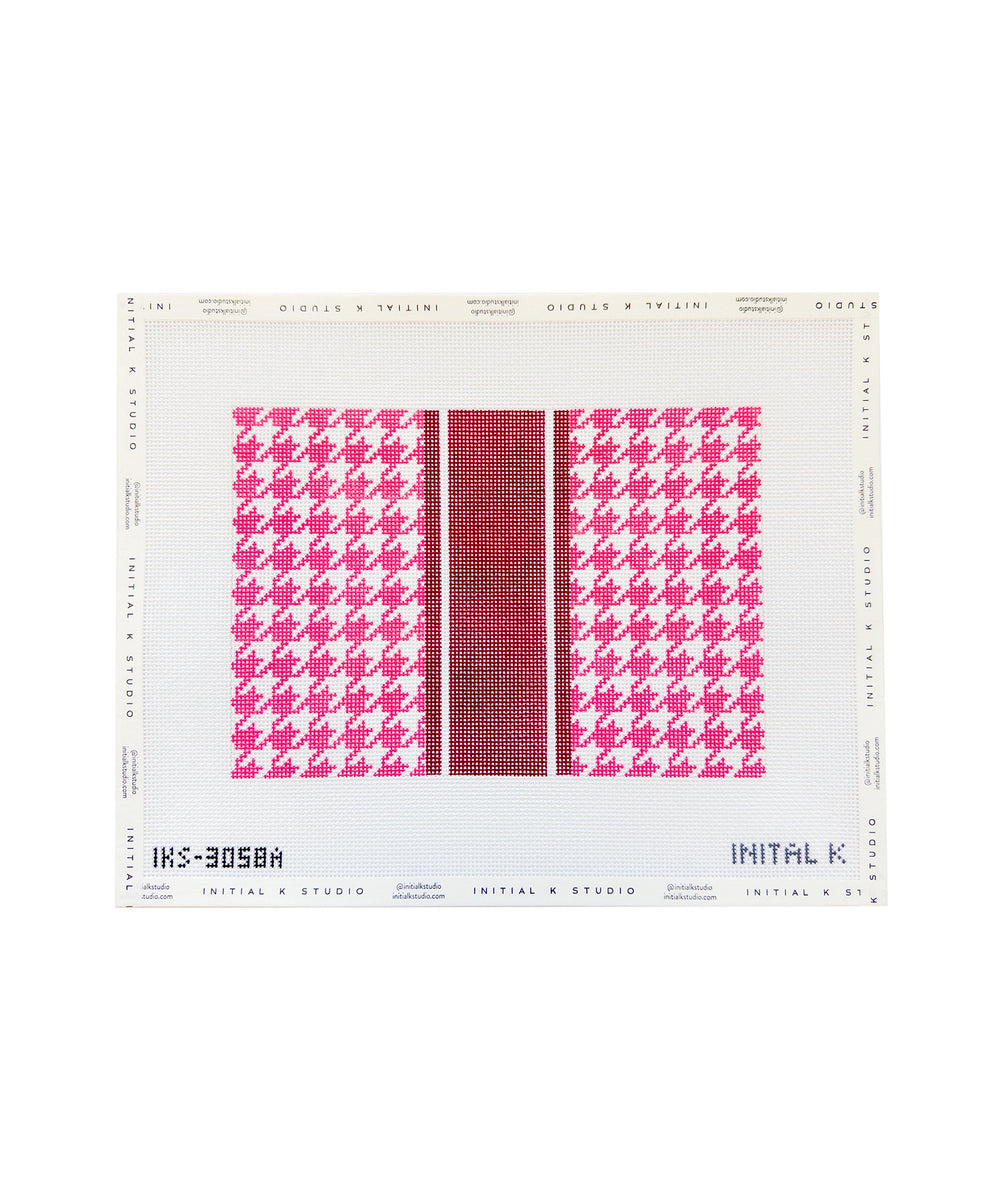 Houndstooth Clutch Pink Needlepoint Clutch – Initial K Studio