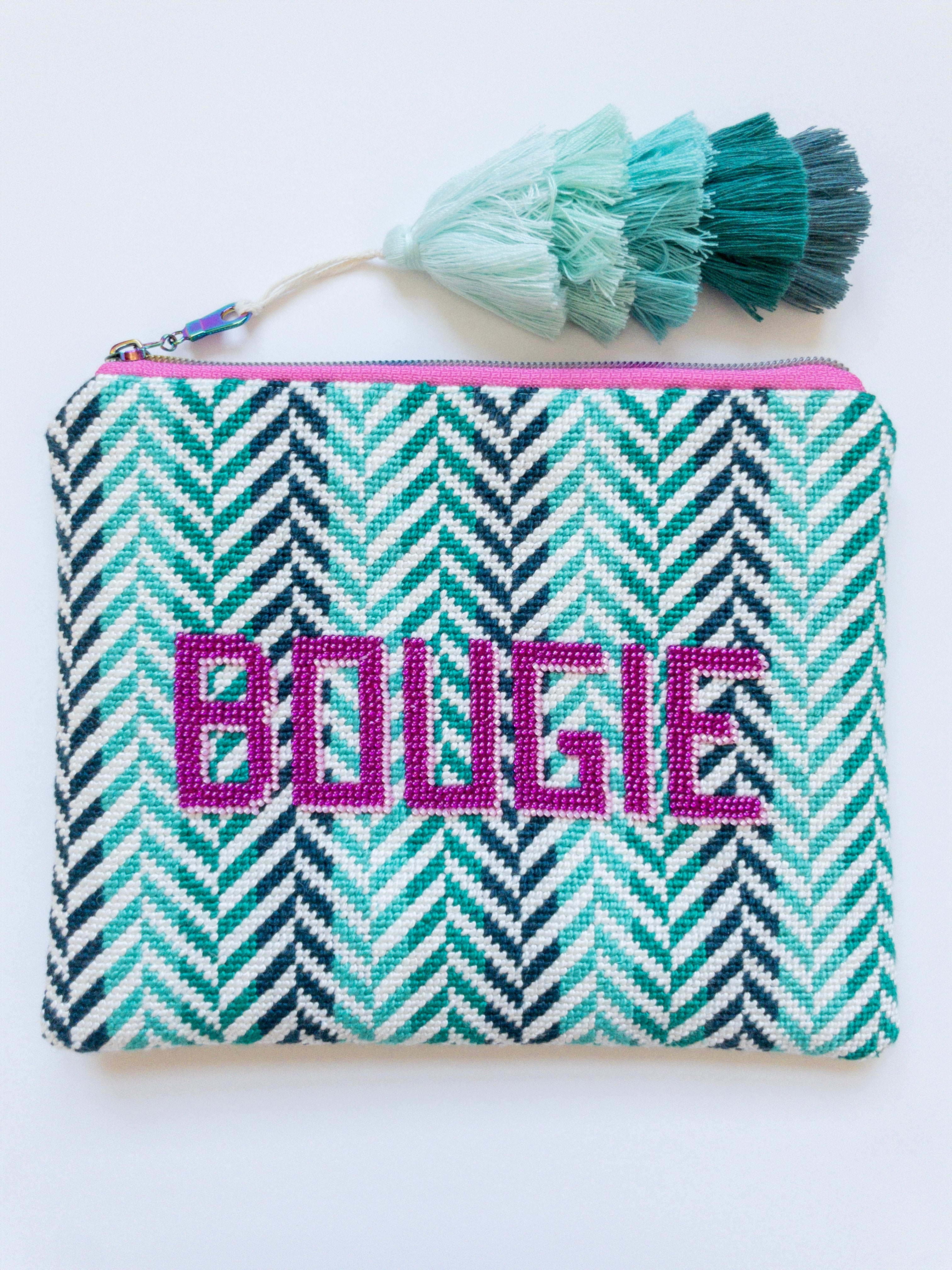Hand Painted Bougie Needlepoint Clutch – Initial K Studio