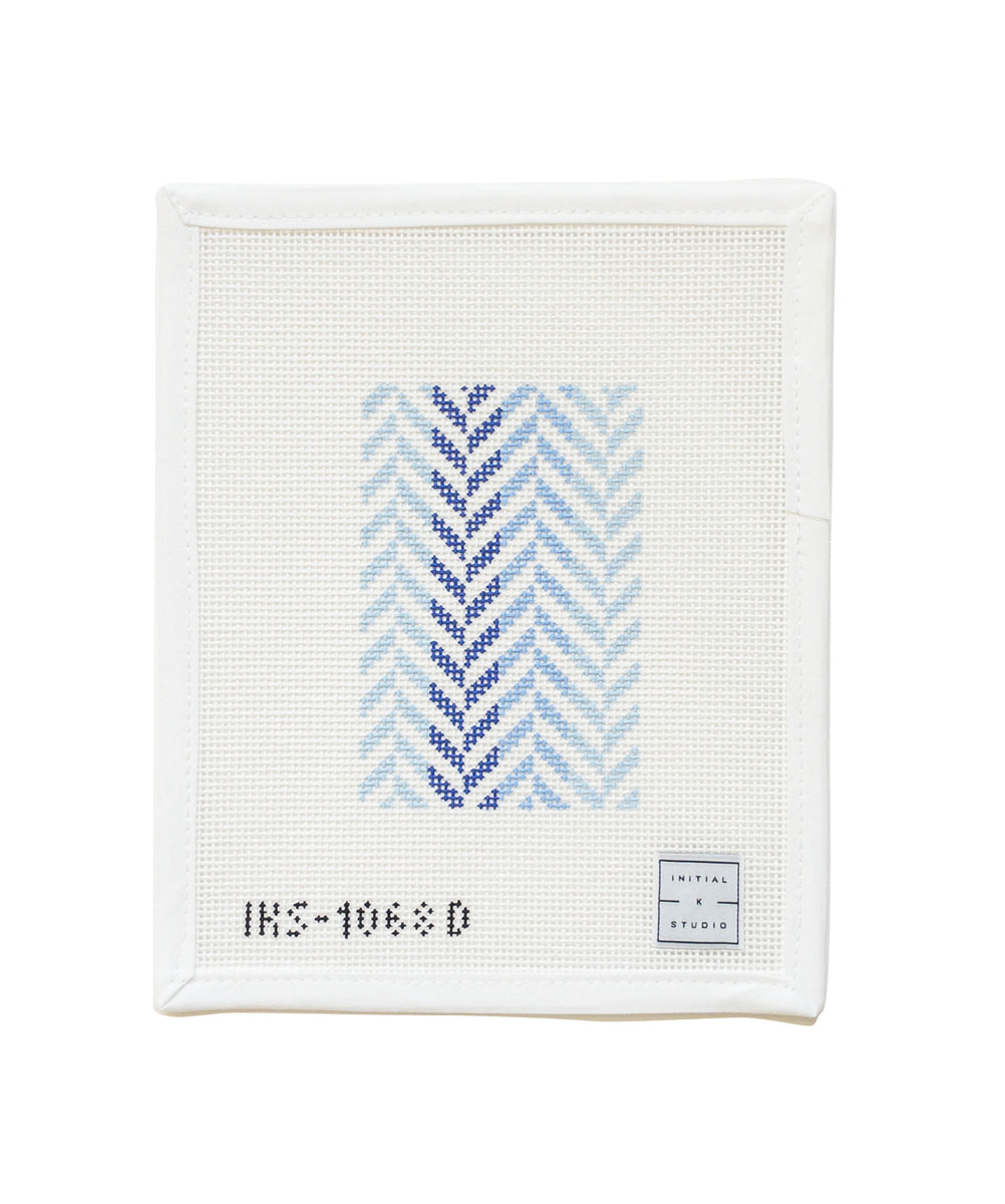 Hand Painted Herringbone Passport Blue – Initial K Studio