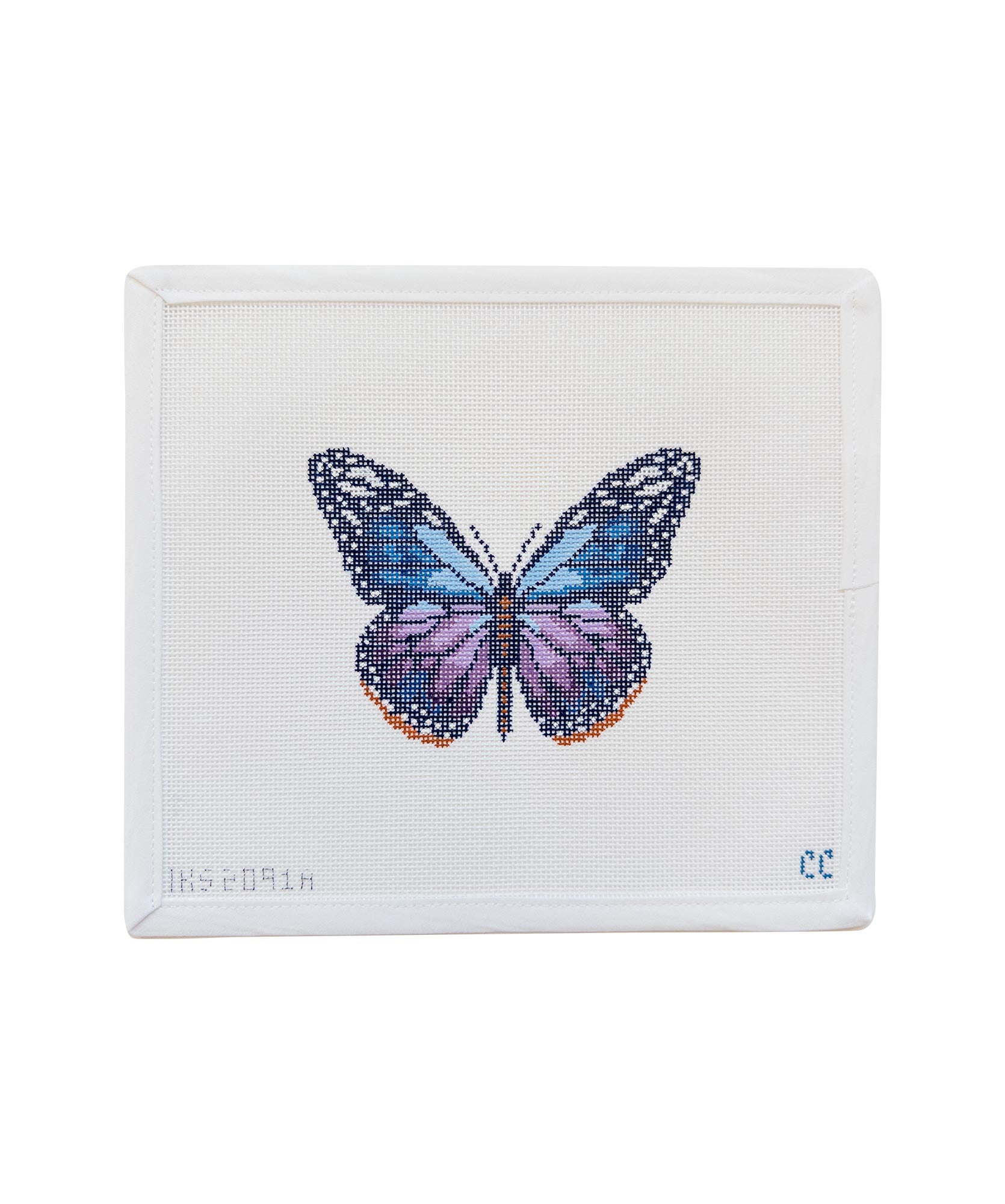 Purple Monarch Butterfly Needlepoint Ornament – Initial K Studio