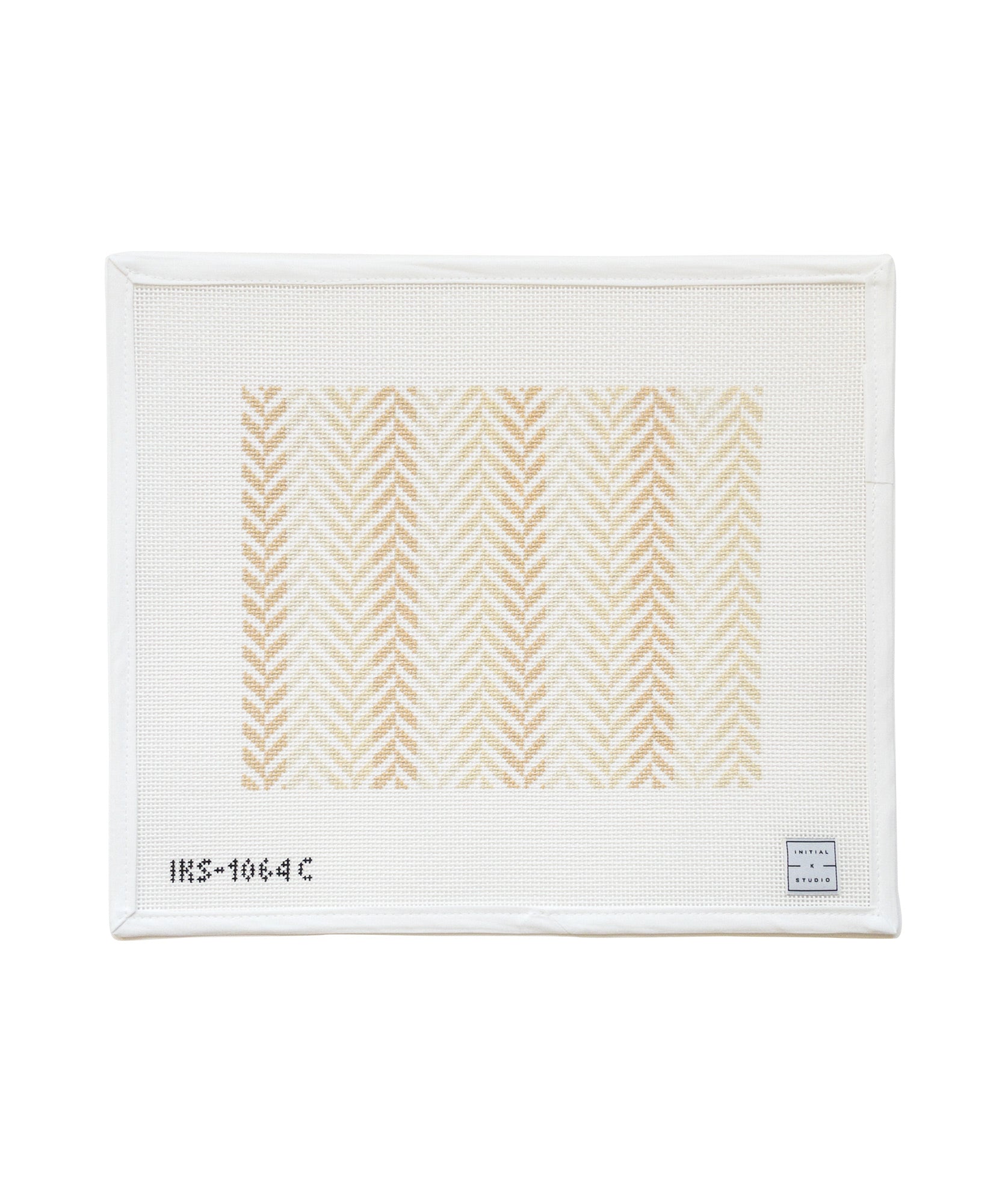 Hand Painted Neutral Herringbone Clutch – Initial K Studio