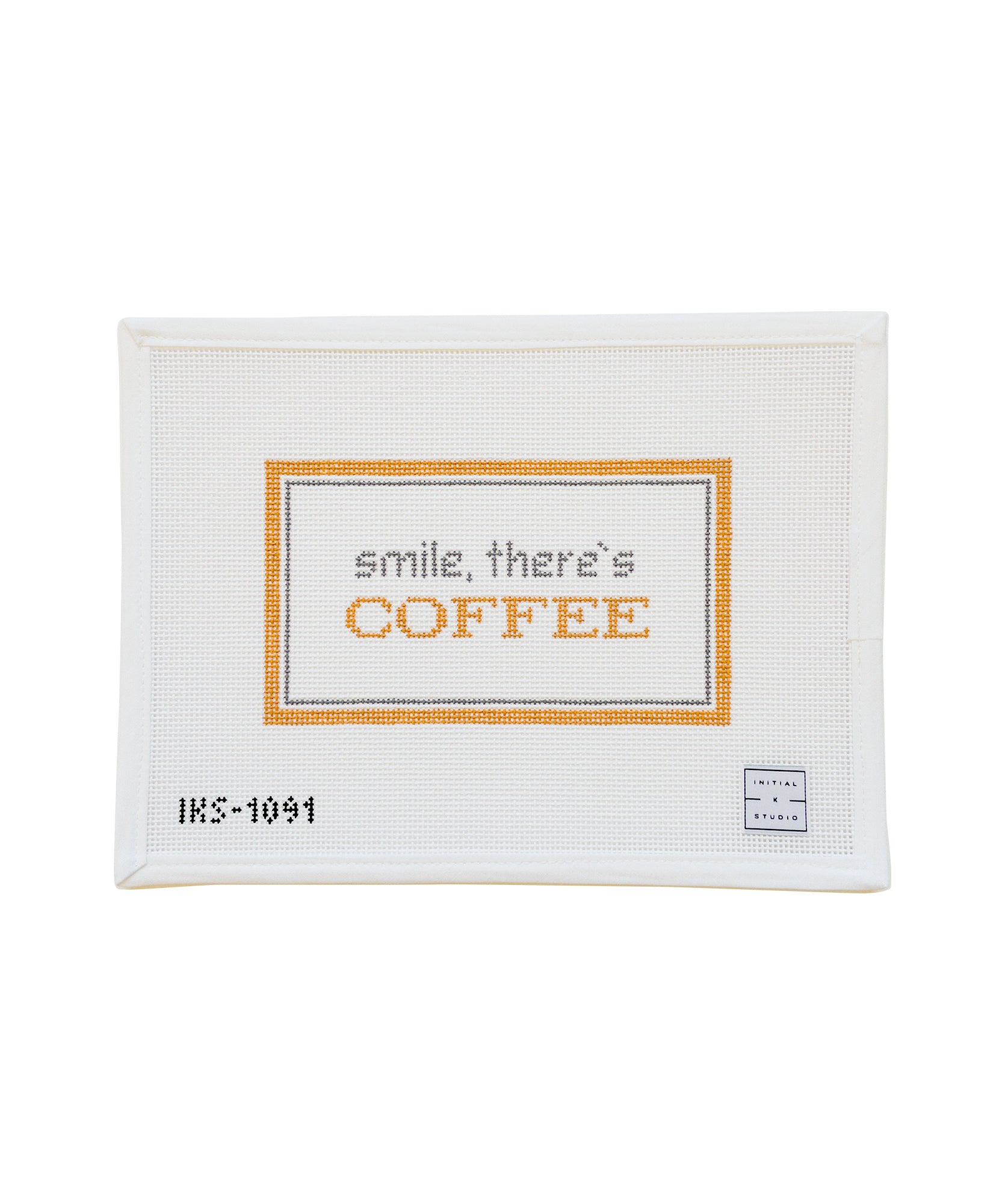 Coffee Needlepoint Canvas – Initial K Studio